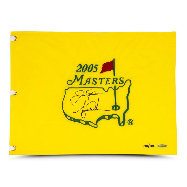 Upper Deck Tiger Woods & Jack Nicklaus Dual Signed 2005 Masters Pin ...
