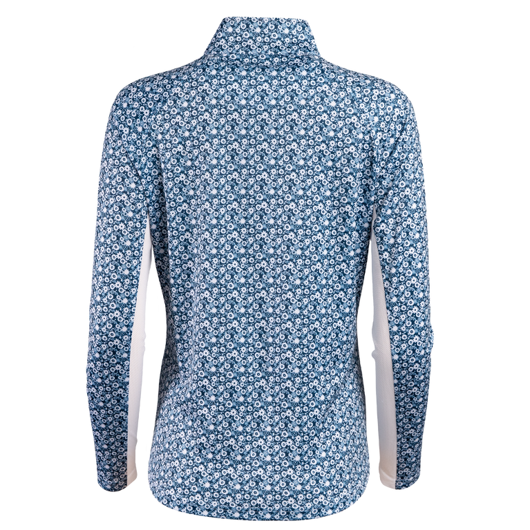 Pebble Beach Ditsy Floral Quarter Zip Pull Over Pga Tour Superstore