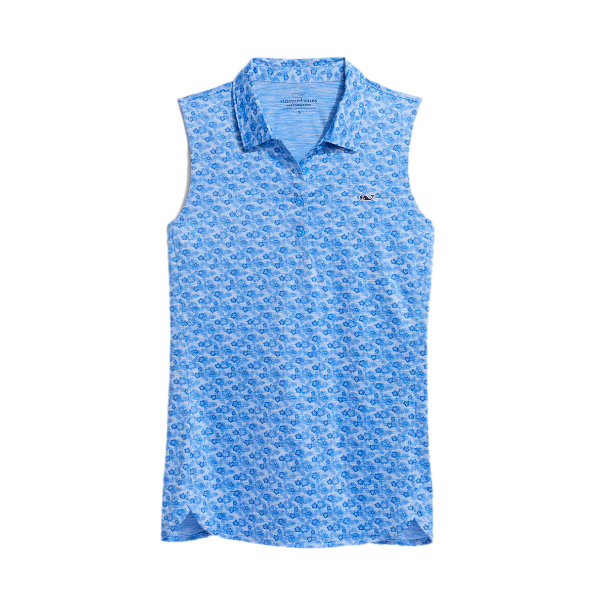 Vineyard Vines Caribbean Hibiscus Sleeveless Polo Shirt Pga Tour