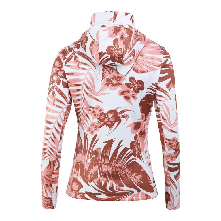 J Lindeberg Aerial Floral Quarter Zip Hoodie Pga Tour Superstore