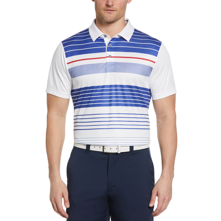 Pga Tour Apparel Front Panel Energy Stripe Polo Pga Tour Superstore