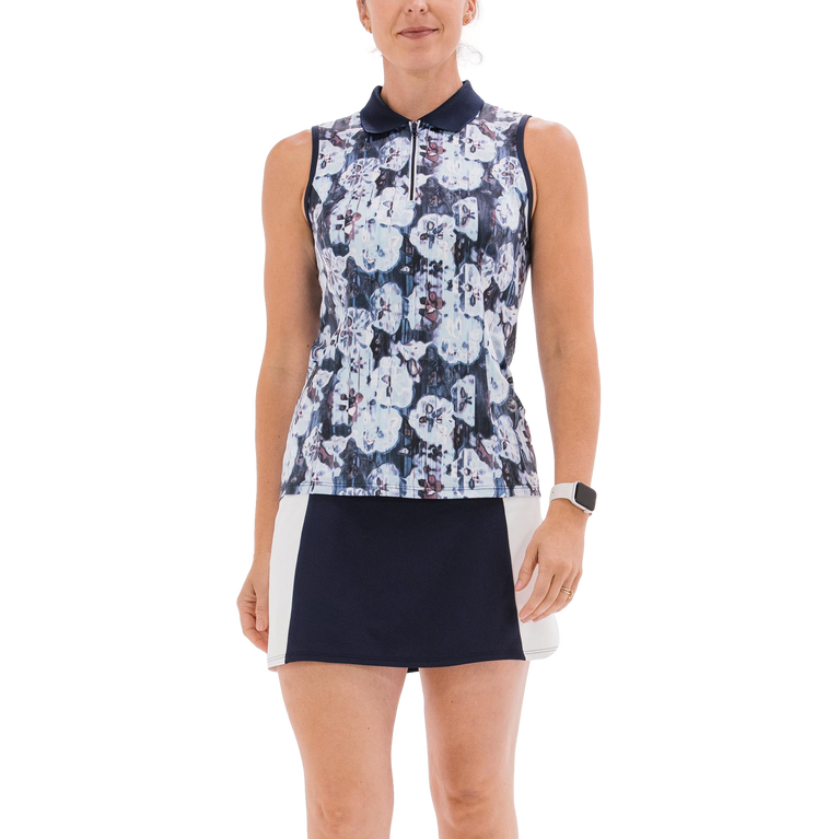 Foray Golf Floral Print Sleeveless Quarter Zip Top Pga Tour Superstore