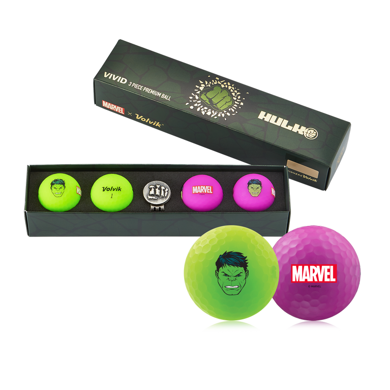 Marvel x Volvik Vivid Special Pack Golf Balls - Hulk | PGA TOUR Superstore