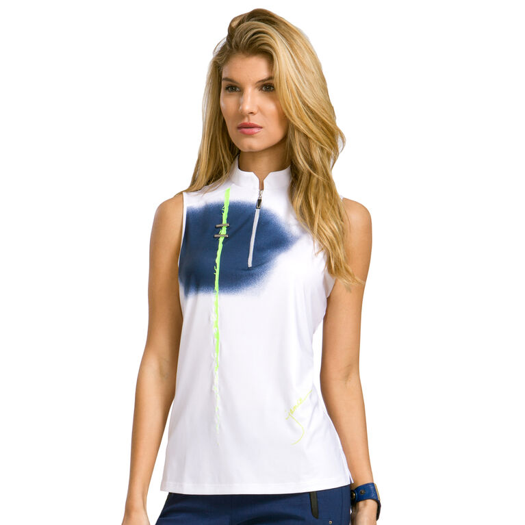 Jamie Sadock Sleeveless Embroidered Streak Top | PGA TOUR Superstore
