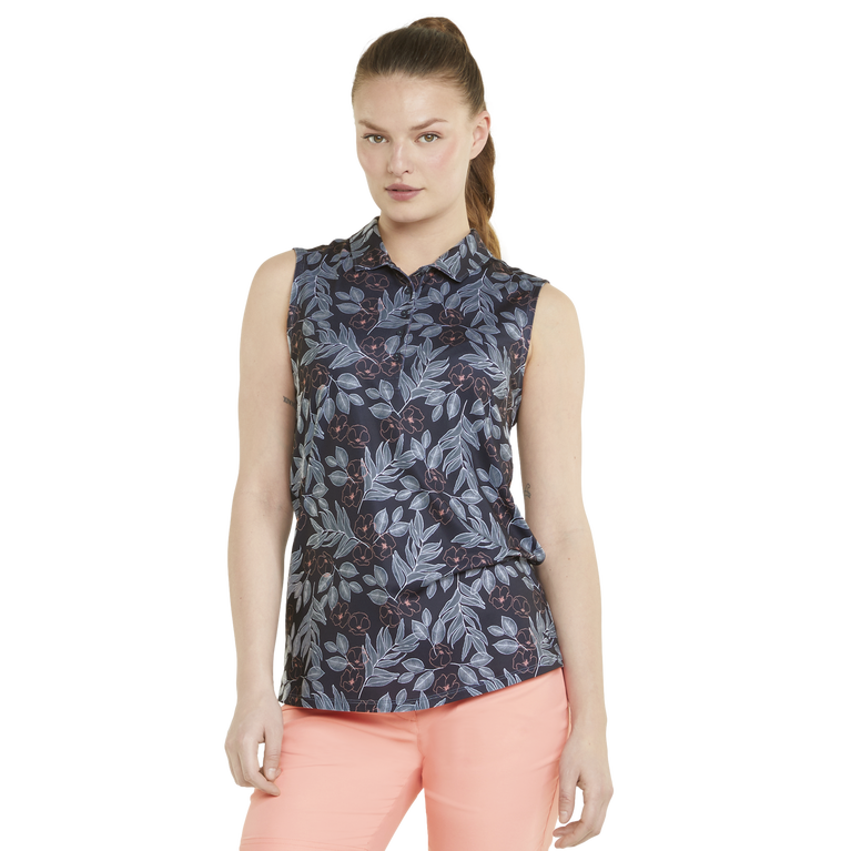 Puma Cloudspun Flora Sleeveless Polo Shirt Pga Tour Superstore