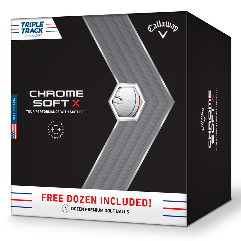 Callaway Chrome Soft X Triple Track 2022 Golf Balls - 4 Dozen | PGA ...