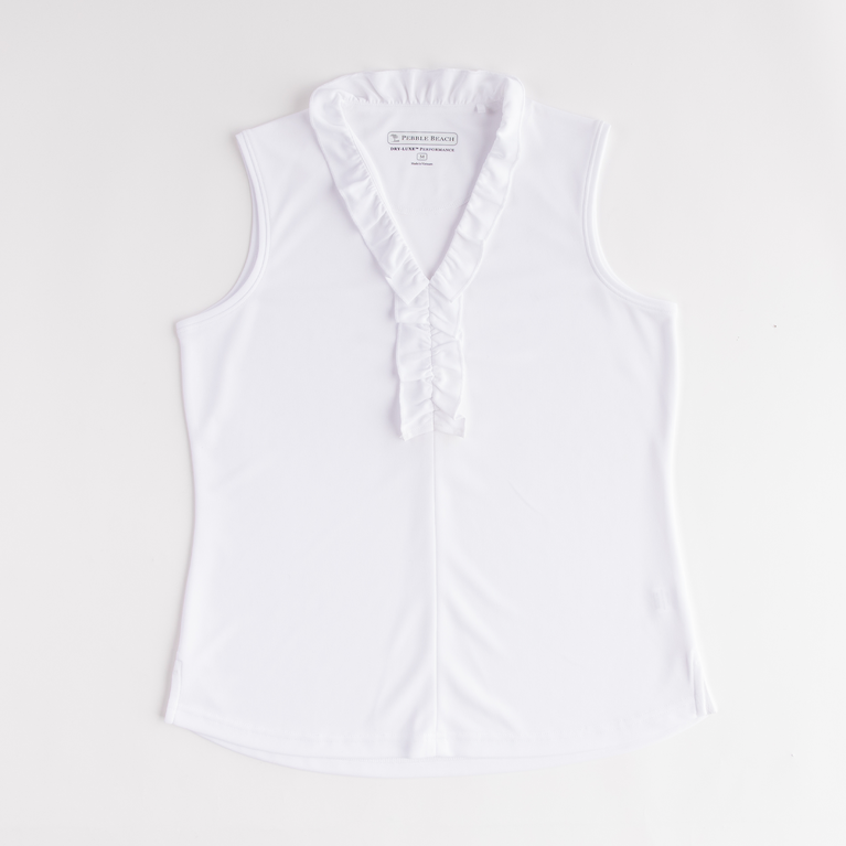 Pebble Beach Ruffled Sleeveless Top Pga Tour Superstore