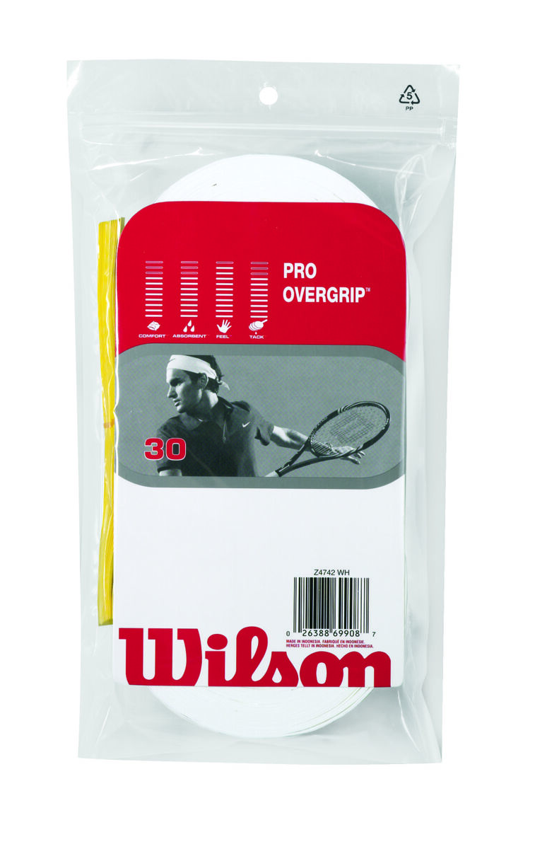 Wilson Pro Overgrip 30 Pack-White: Shop Quality Wilson Tennis Grips ...