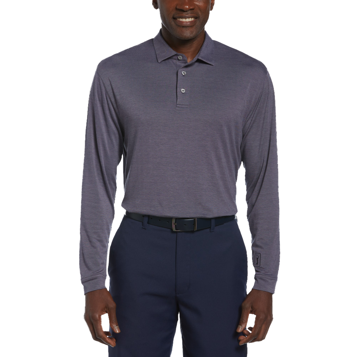Pga Tour Apparel Luxury Performance Long Sleeve Golf Polo Shirt Pga