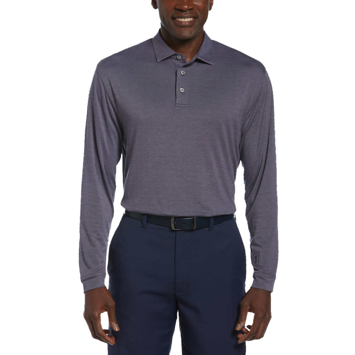 Pga Tour Apparel Luxury Performance Long Sleeve Golf Polo Shirt Pga
