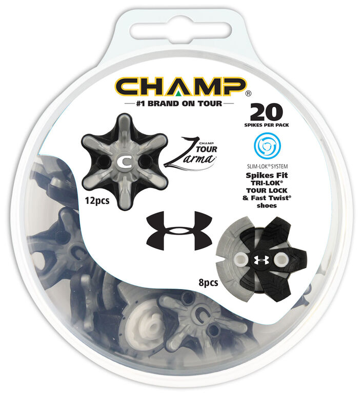 Izzo Champ Zarma Tour and Under Armour SLIM-LOK Golf Cleat, 20 Count ...