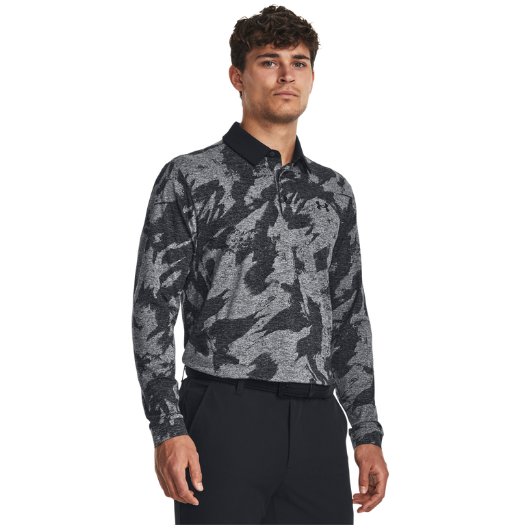 Ua Playoff Jacquard Long Sleeve Polo Pga Tour Superstore
