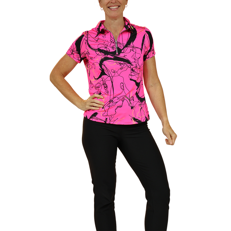 Jamie Sadock Doodle Short Sleeve Polo Shirt Pga Tour Superstore