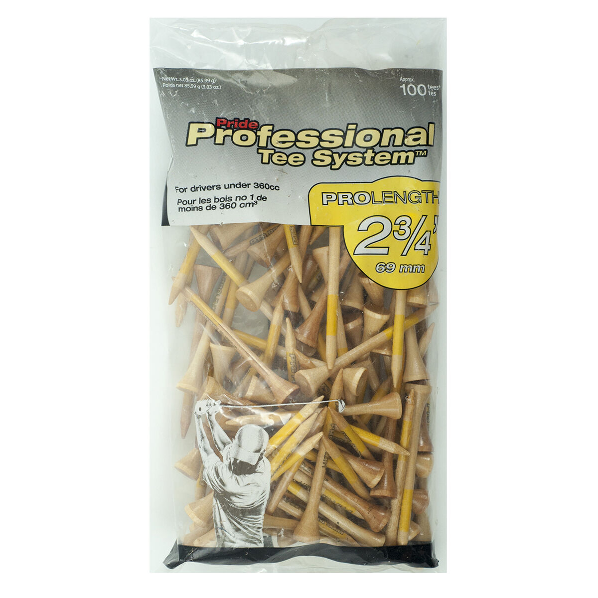 Professional Tee System 2-3/4" Natural Golf Tees 100-Pack | PGA TOUR ...