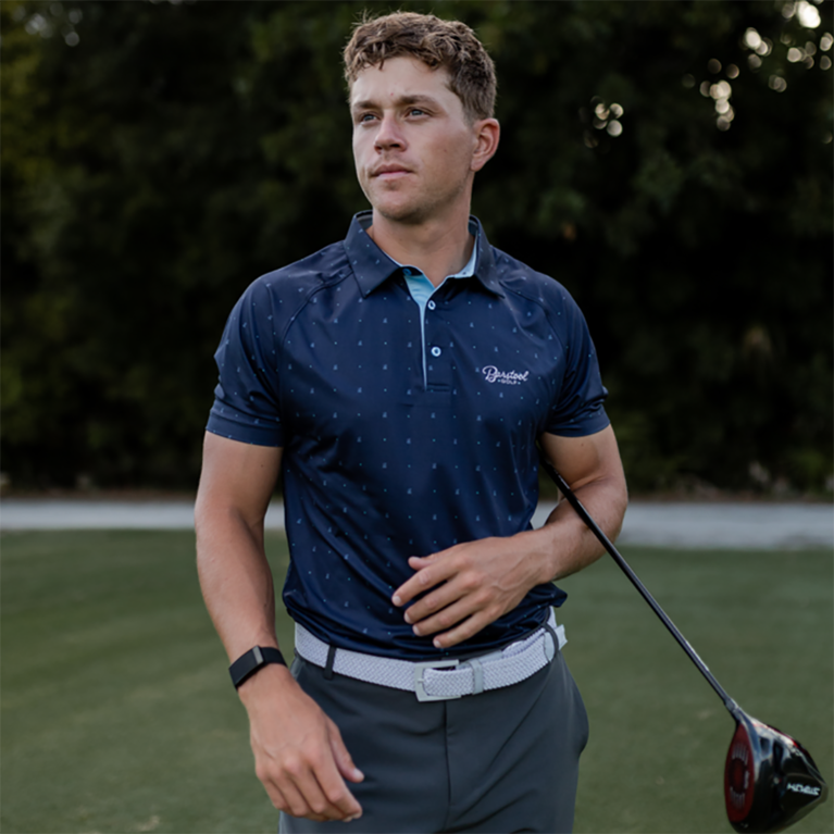Barstool Sports Unrl X Barstool Golf Crossed Tees Polo Pga Tour