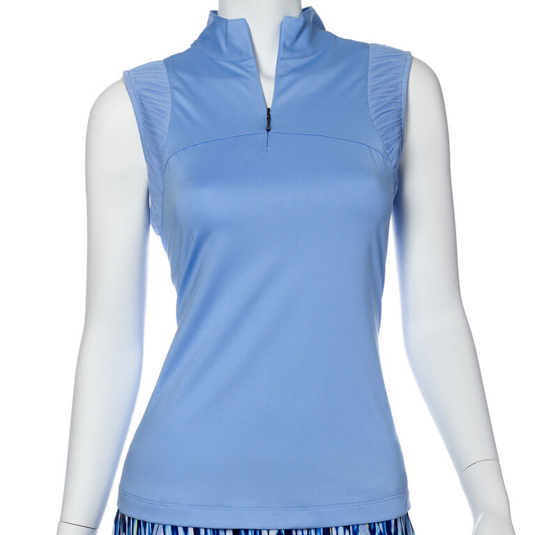 EP Pro Sleeveless Shirred Mesh Detail Polo | PGA TOUR Superstore
