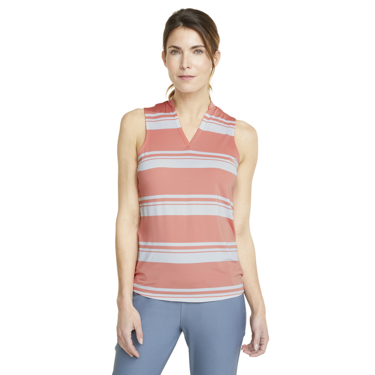 Puma Cloudspun Valley Stripe Sleeveless Polo Shirt Pga Tour Superstore