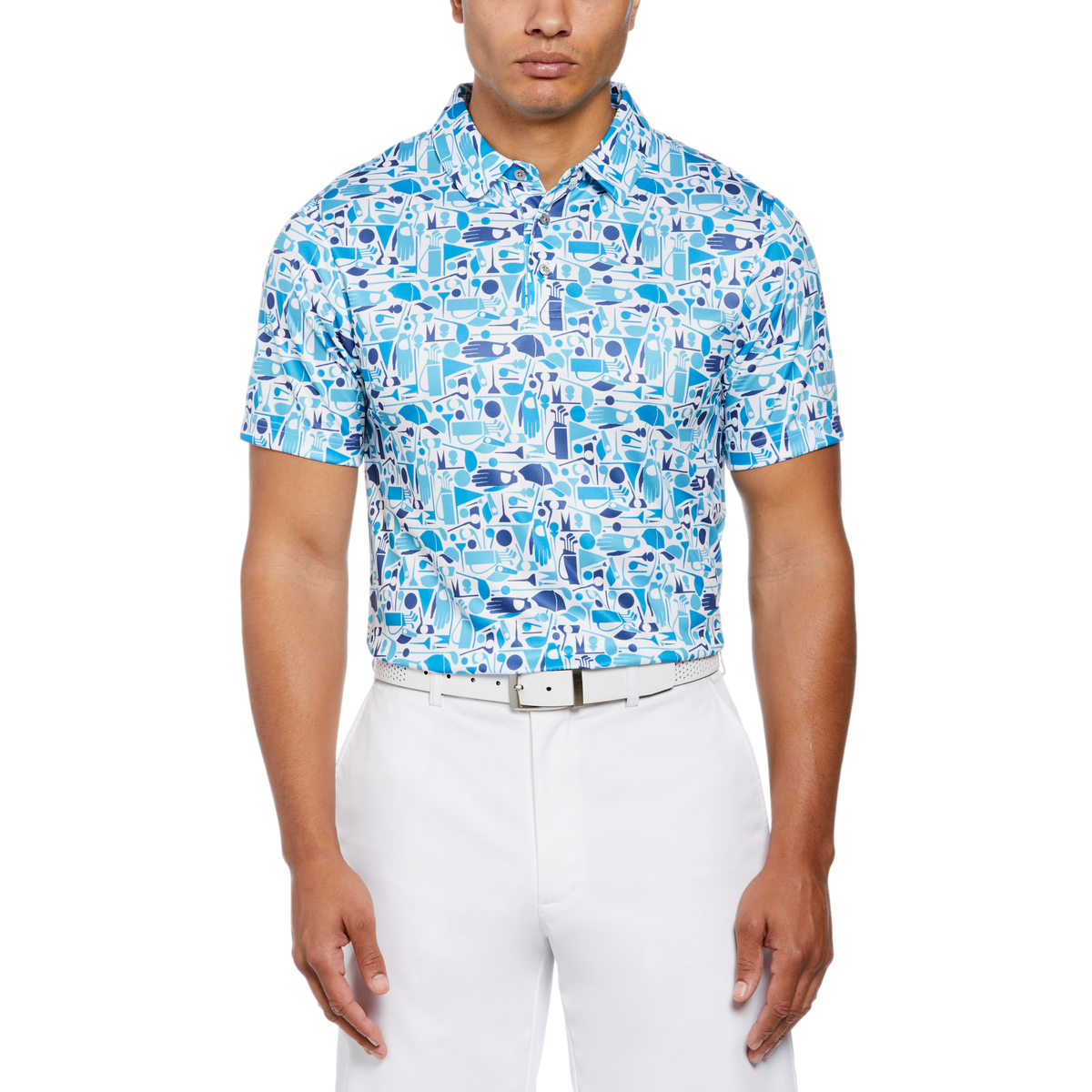 PGA TOUR Apparel Stamped Print Golf Polo | PGA TOUR Superstore