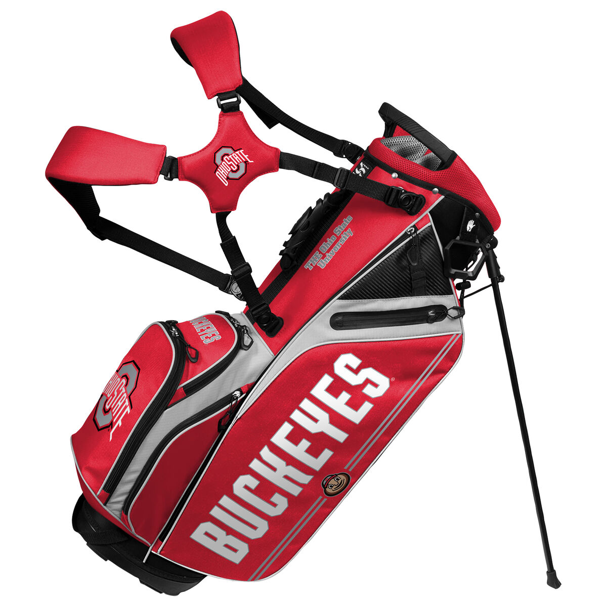 Team Effort Ohio State Buckeyes Caddie Carry Hybrid Bag Pga Tour