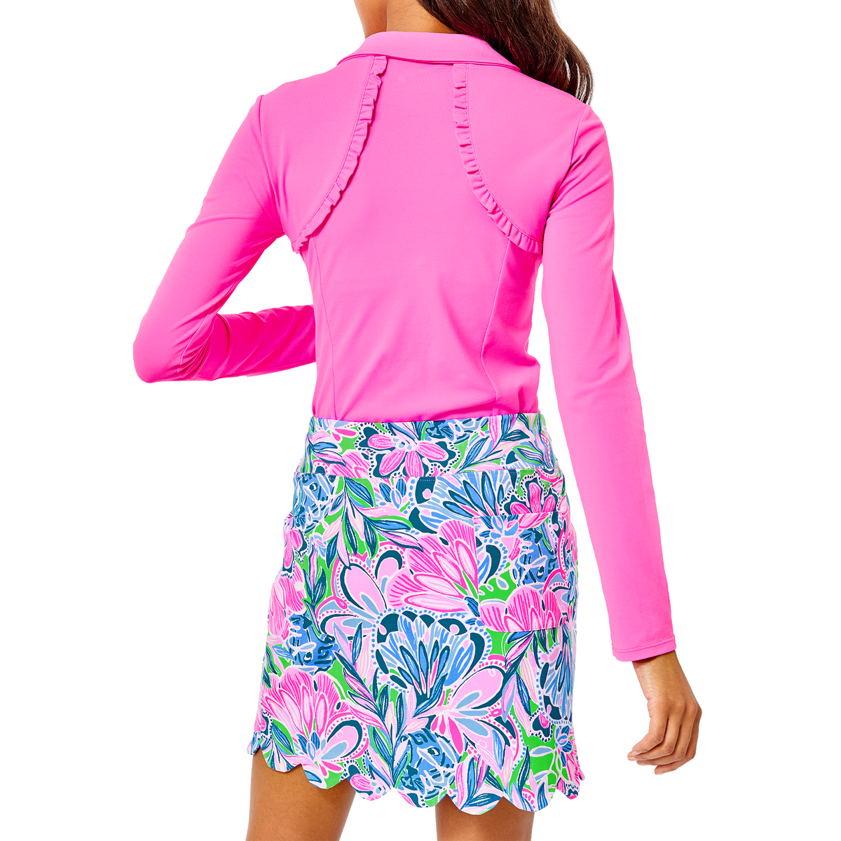 Lilly Pulitzer Luxletic Monica Print Scalloped 17 Skort Pga Tour