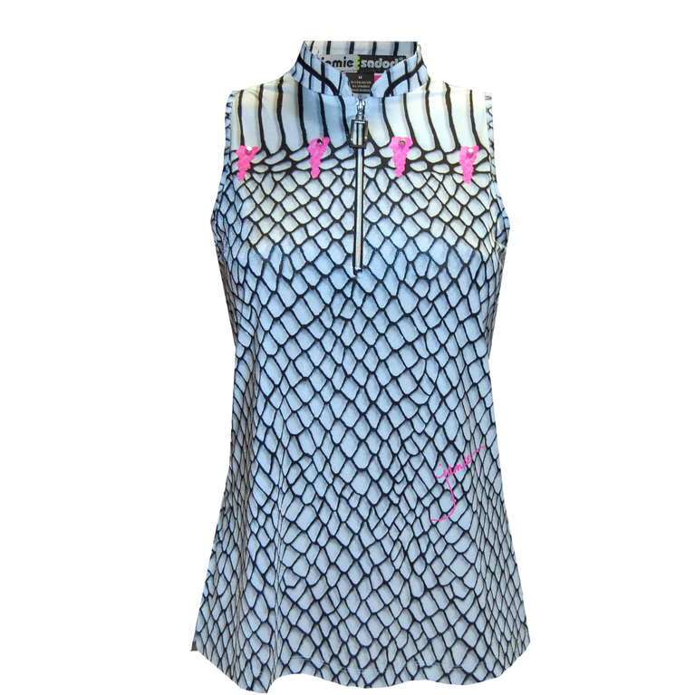 Jamie Sadock Serpent Print Sleeveless Mock Neck Top Pga Tour Superstore
