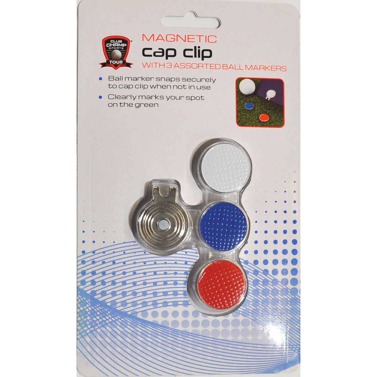 Magnetic Cap Clip - w/ 3 Ball Markers | PGA TOUR Superstore