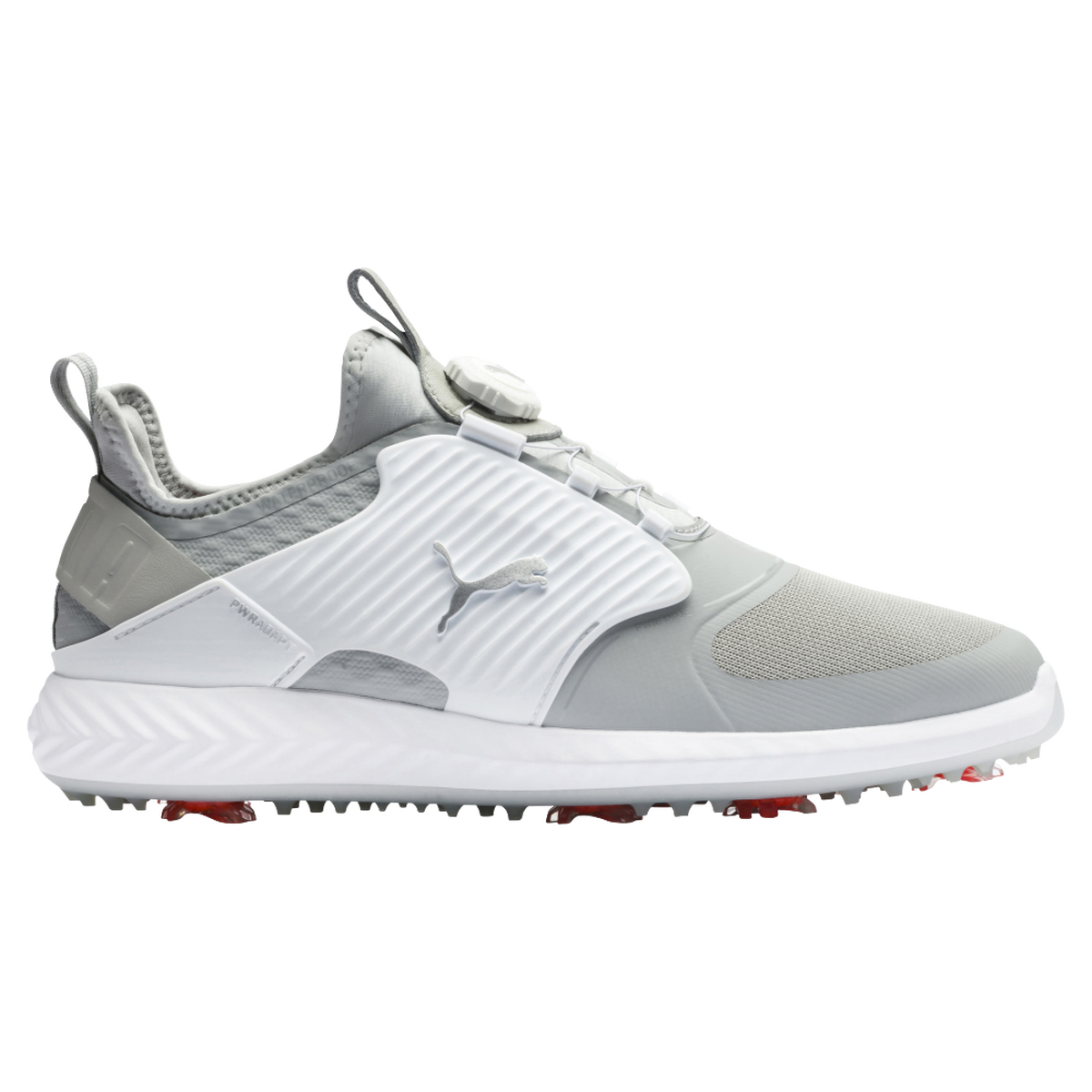 PUMA IGNITE PWRADAPT Caged DISC Men's Golf Shoe - Grey/White | PGA TOUR ...