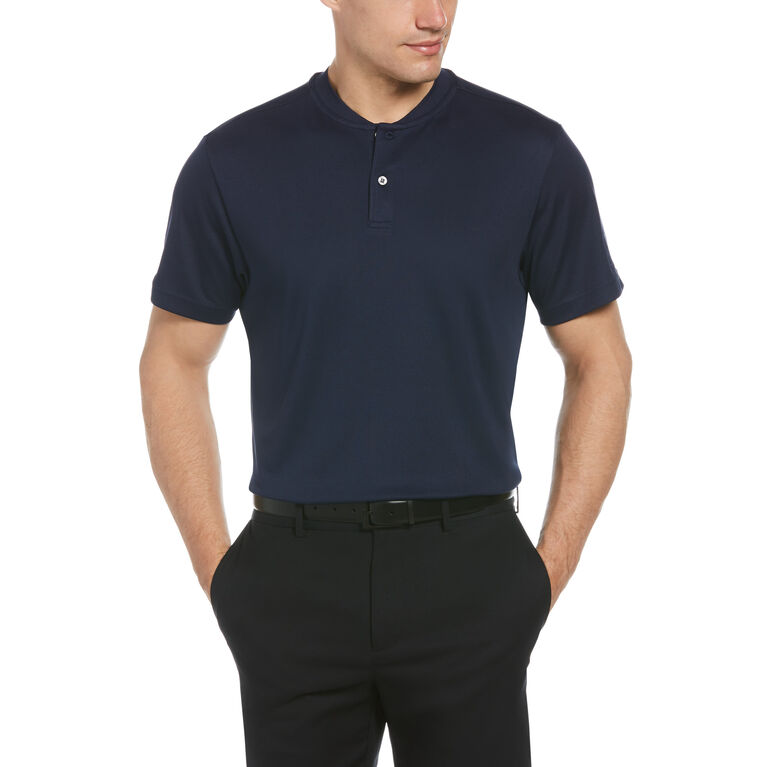 Pga Tour Big And Tall Pique Short Sleeve Polo With New Casual Collar