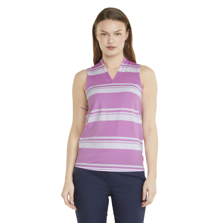 Puma Cloudspun Valley Stripe Sleeveless Golf Polo Pga Tour Superstore