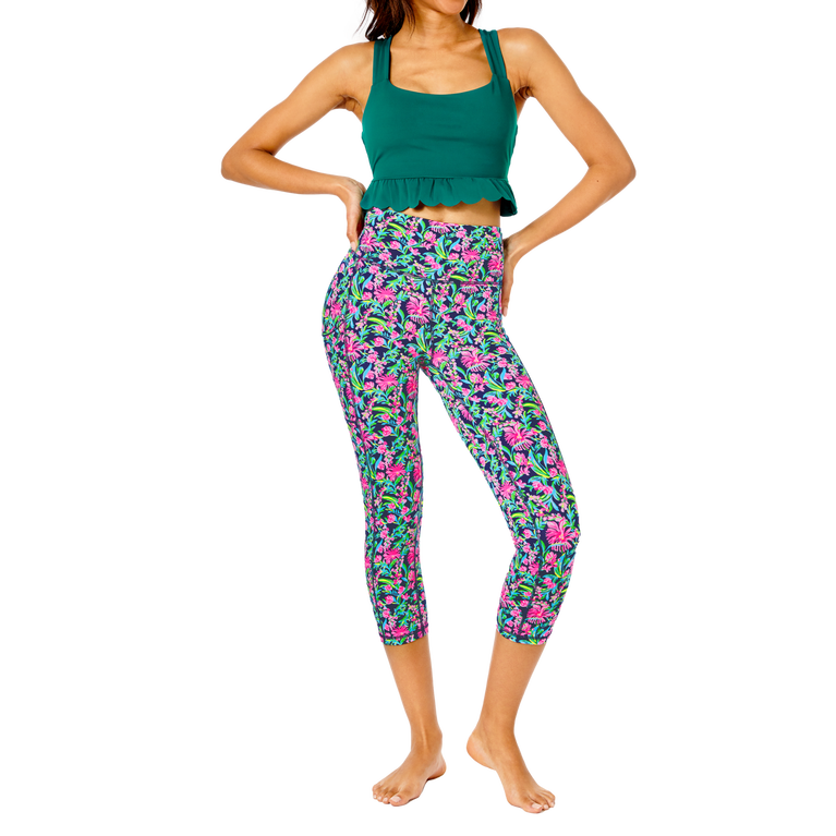 Lilly Pulitzer Weekender Garden 21" High-Rise Crop Legging | PGA TOUR ...