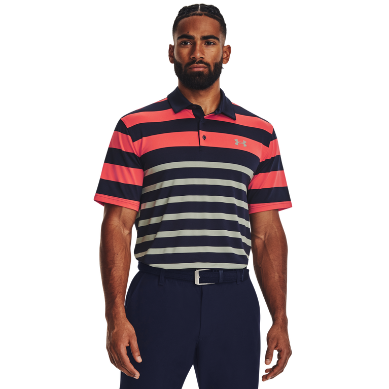 Ua Playoff 30 Stripe Polo Pga Tour Superstore