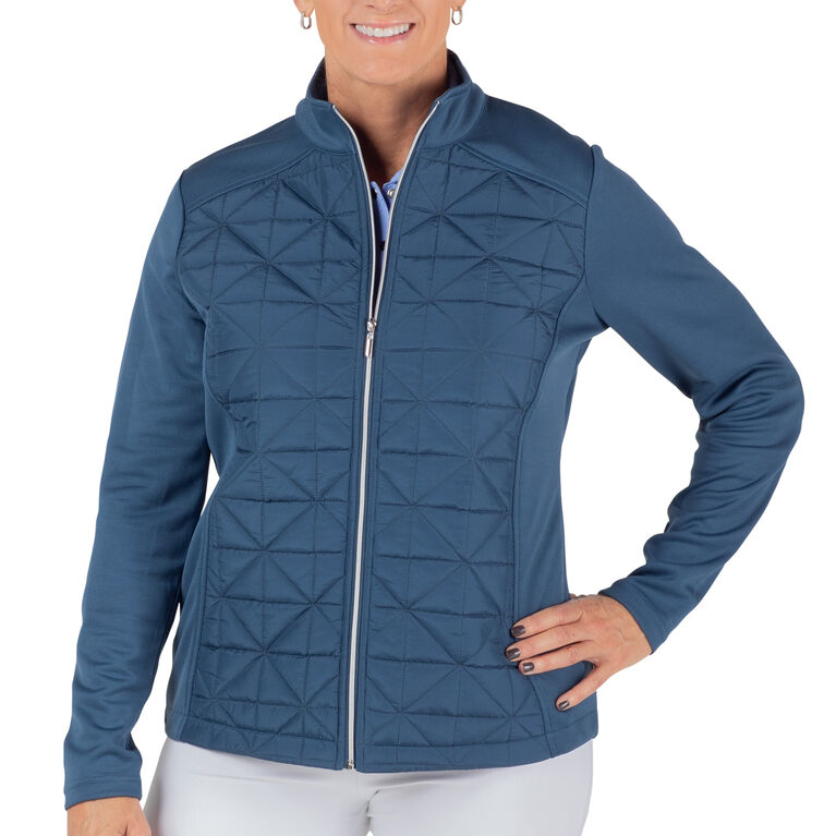 Pebble Beach Mixed Media Quilted Full Zip Jacket | PGA TOUR Superstore