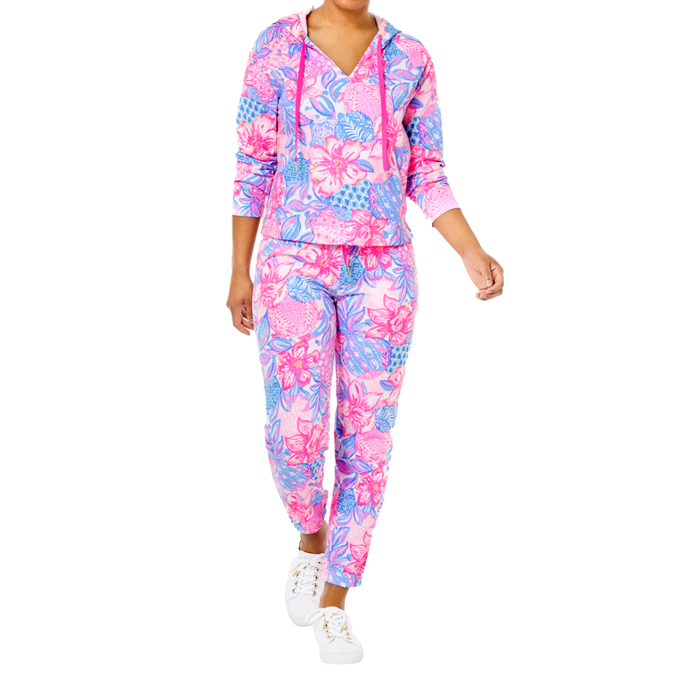 Lilly Pulitzer Kiawah Cropped Snappy Turtle Hoodie Pga Tour Superstore