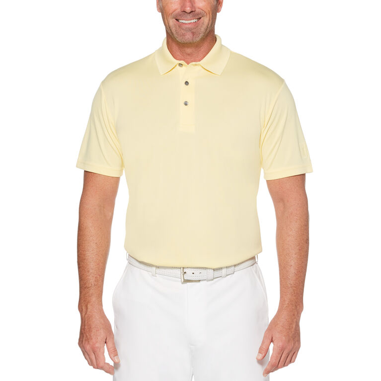 Pga Tour Airflux Solid Mesh Short Sleeve Golf Polo Shirt Pga Tour