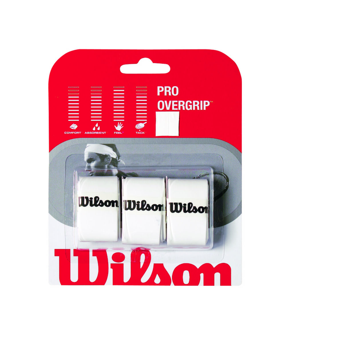 Pro Overgrip 3 Pack - White by Wilson: Find Wilson Tennis Grips | PGA ...