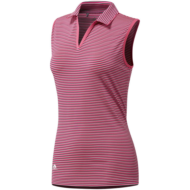 Adidas Ultimate365 Stripe Sleeveless Polo Shirt Pga Tour Superstore