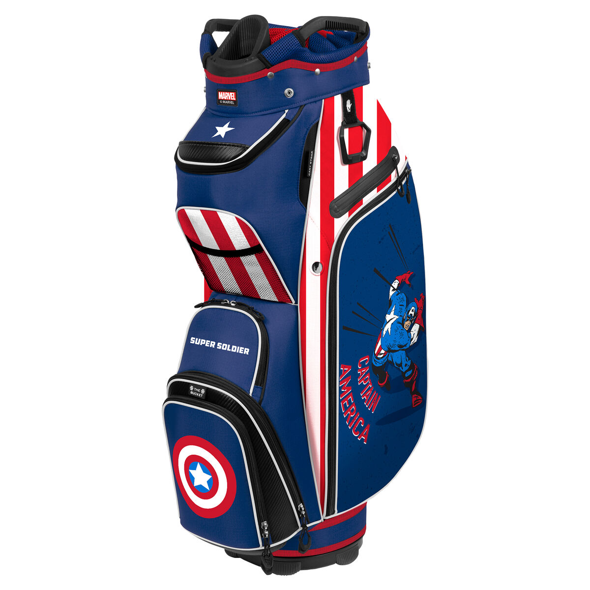 Team Effort Captain America Bucket Iii Cooler Cart Bag Pga Tour