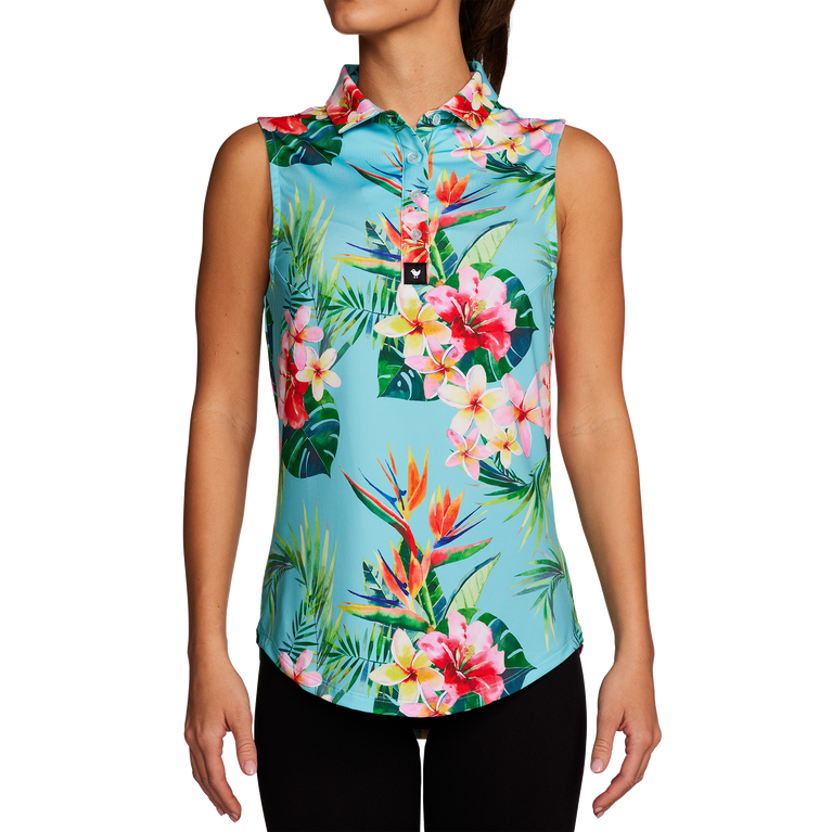 Bad Birdie Tropics Sleeveless Polo Shirt Pga Tour Superstore