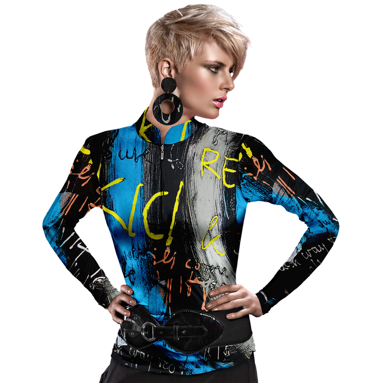 Jamie Sadock Sunsense Graffiti Print Quarter Zip Pull Over Pga Tour