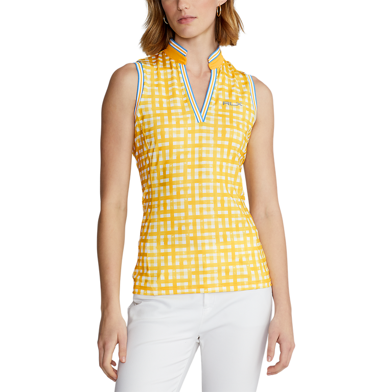 RLX Golf Gingham Tailored Sleeveless Stretch Piqué Top Polo Shirt | PGA TOUR Superstore