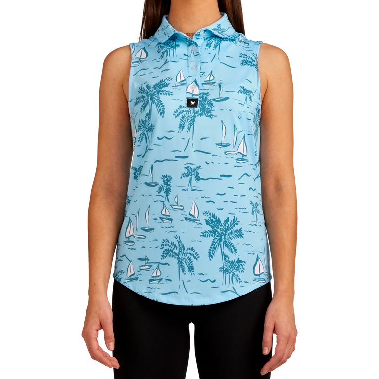 Bad Birdie Castaway Sleeveless Polo Shirt Pga Tour Superstore