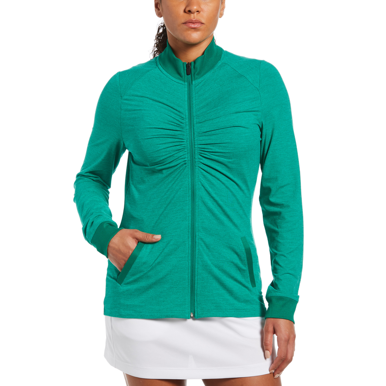 Pga Tour Apparel Long Sleeve Gathered Full Zip Jacket Pga Tour Superstore
