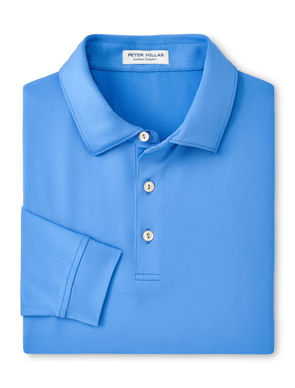 Peter Millar Solid Long Sleeve Performance Jersey Polo | PGA TOUR Superstore