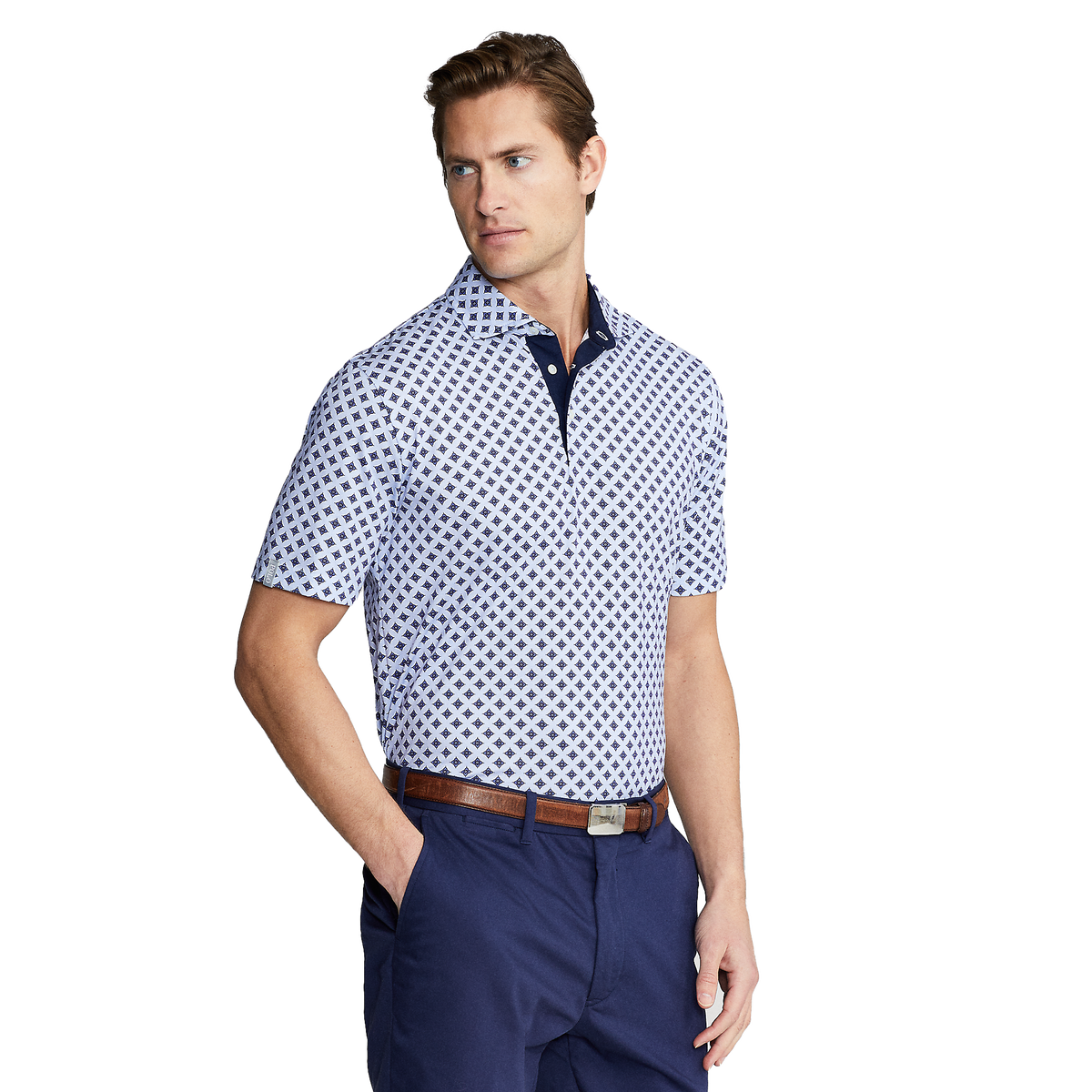 Polo Golf Classic Fit Print Jersey Polo Shirt | PGA TOUR Superstore