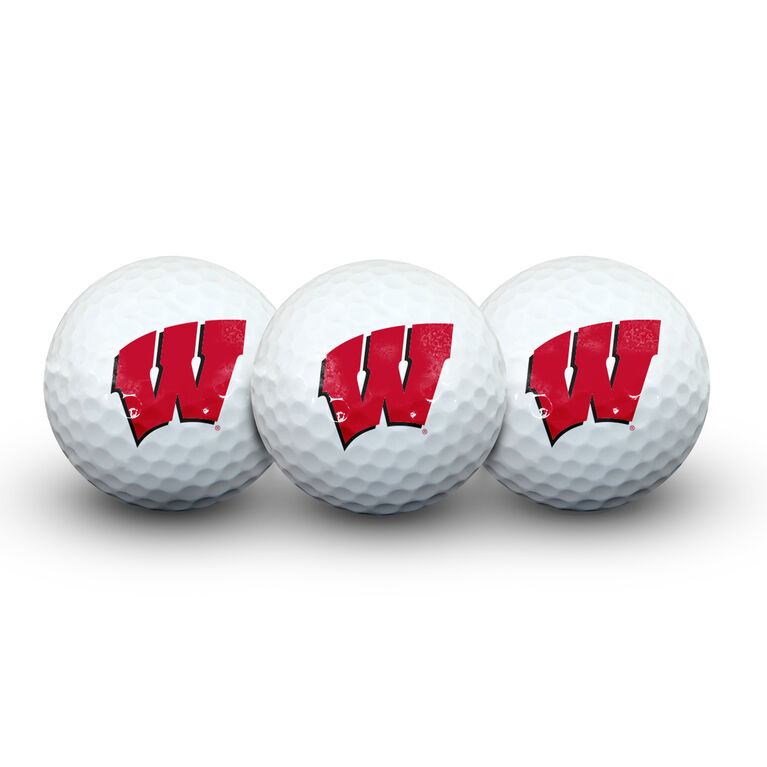 Team Effort Wisconsin Badgers Golf Ball 3-Pack | PGA TOUR Superstore
