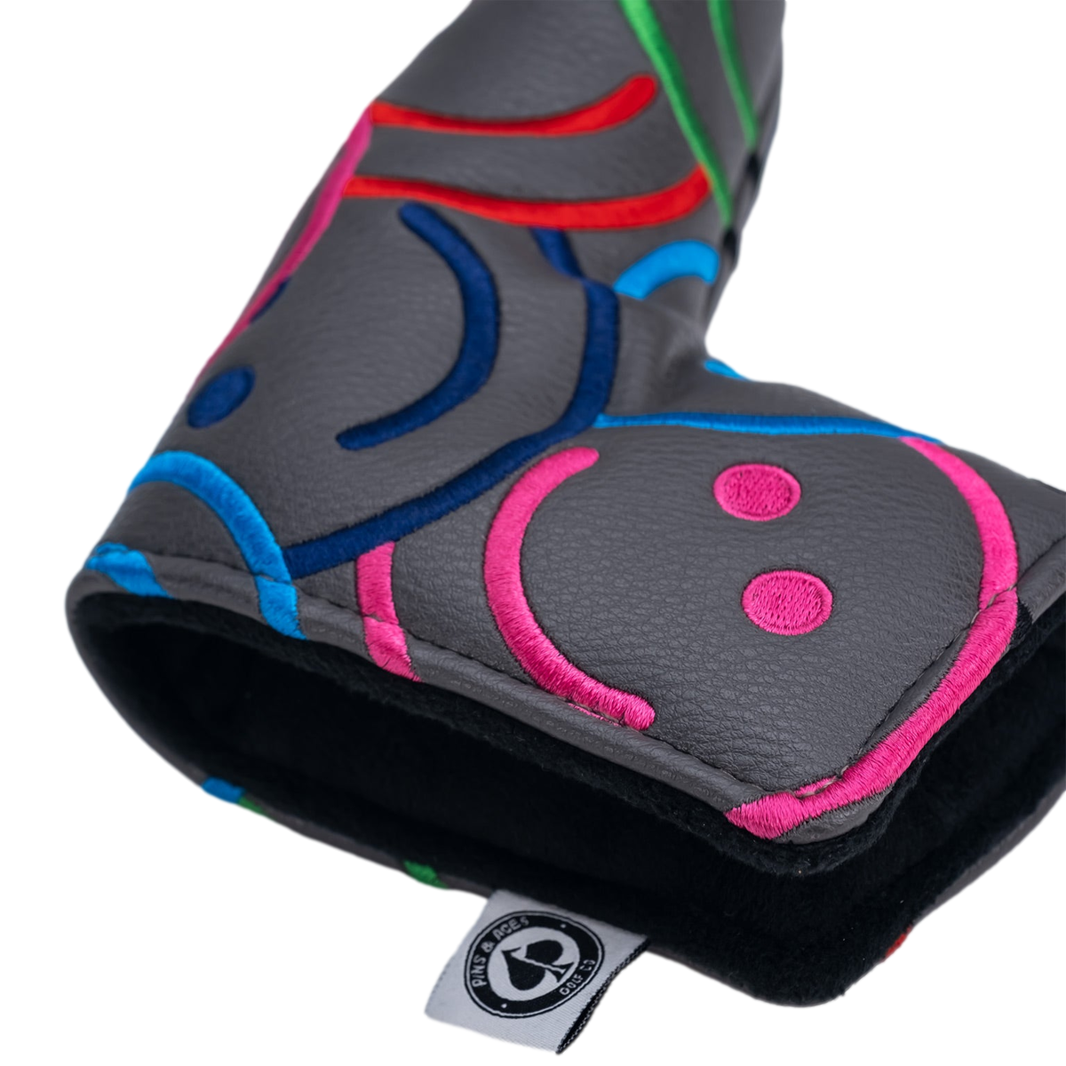 Pins & Aces Gray Colorful Smiley Blade Putter Cover | PGA TOUR Superstore