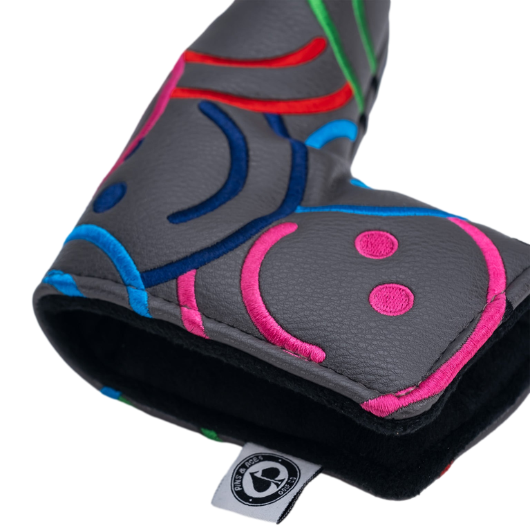 Pins & Aces Gray Colorful Smiley Blade Putter Cover | PGA TOUR Superstore