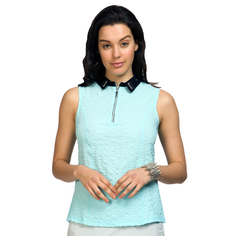 Jamie Sadock Pucker Crunch Sleeveless Polo Pga Tour Superstore