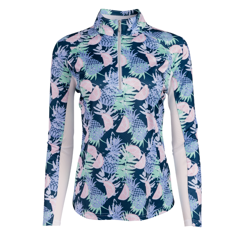 Pebble Beach Fruit Print Quarter Zip Pull Over Pga Tour Superstore