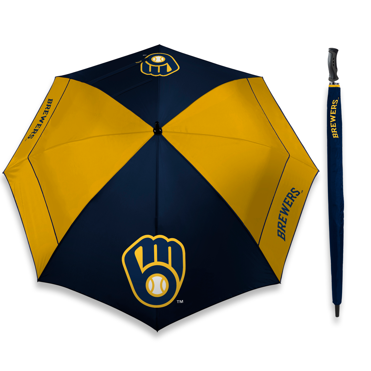 Team Effort Milwaukee Brewers 62" WindSheer Lite Umbrella | PGA TOUR ...